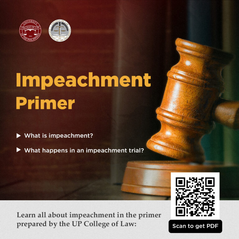 Impeachment Primer and Frequently Asked Questions — UP College of Law